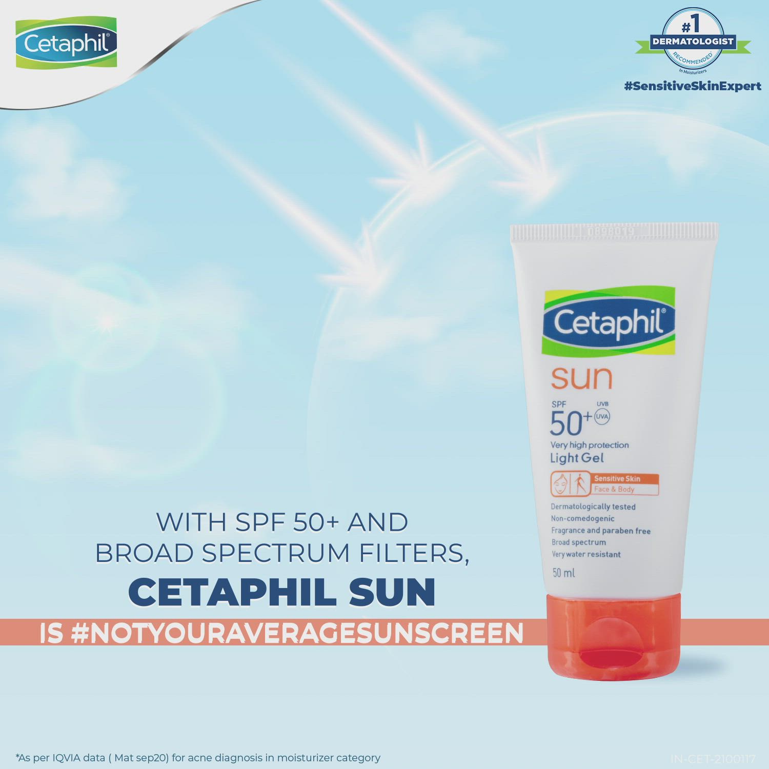 Buy Cetaphil Sun SPF 50 Light Gel mineral basefor Normal, Dry & Oily ...