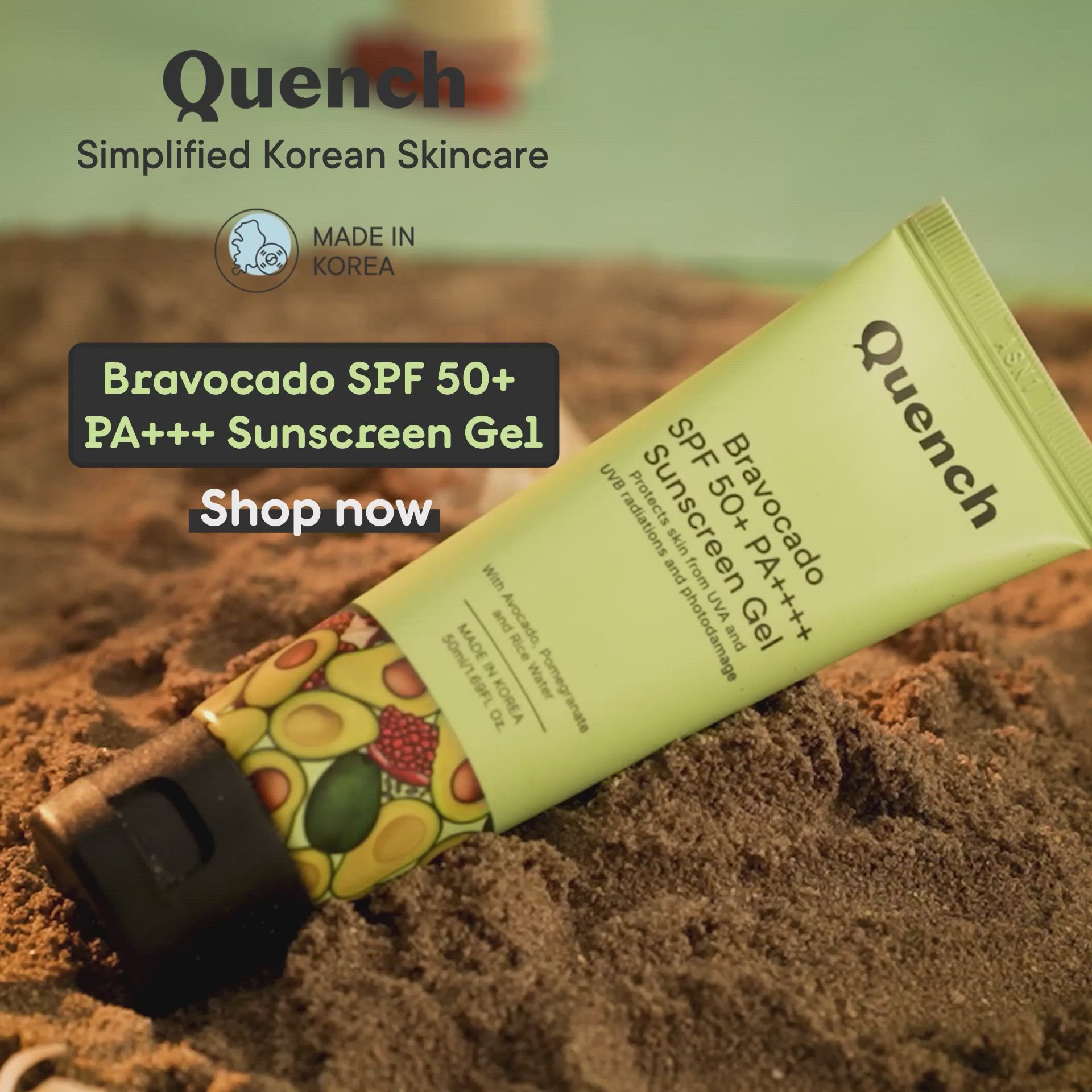 Buy Quench Vitamin E SPF 50+ PA++++ Sunscreen With Avocado For Glowing ...