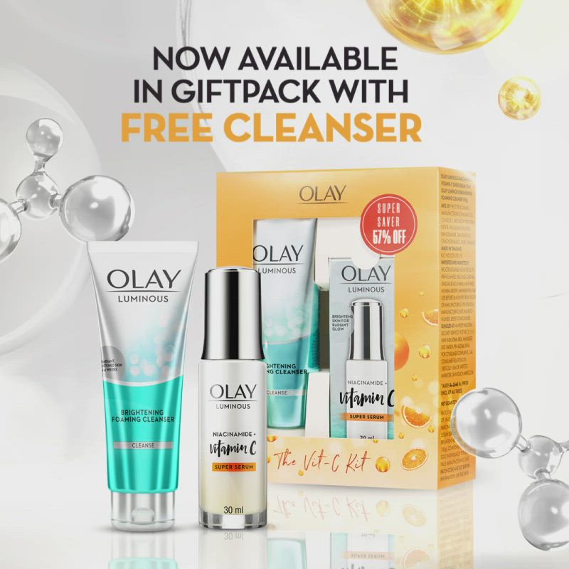 Buy Olay Vitamin C Kit For 2x Glow - Cream With Free Cleanser Online